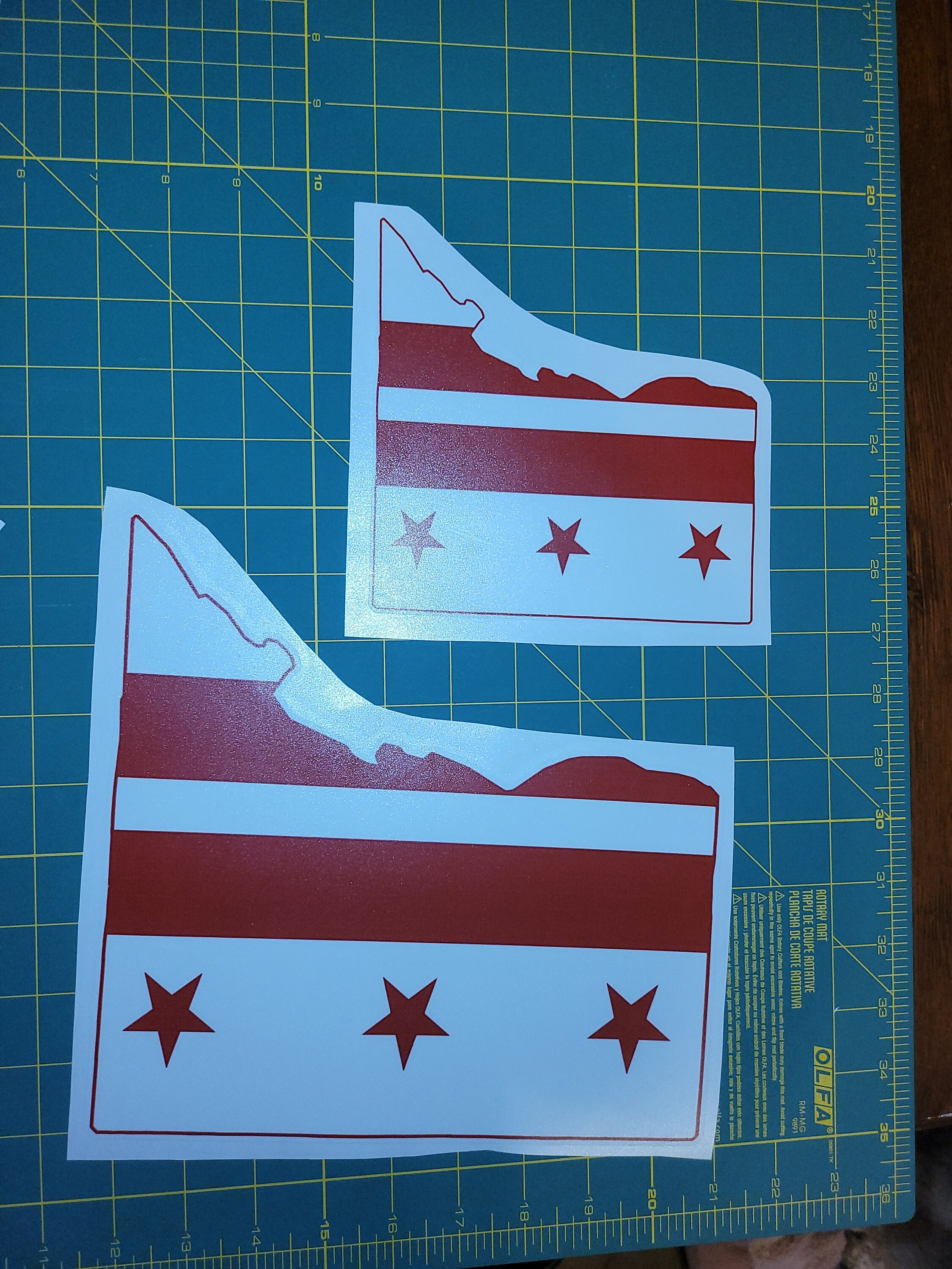 Washington DC Flag Map Adhesive Decal Vinyl Stickers - Etsy