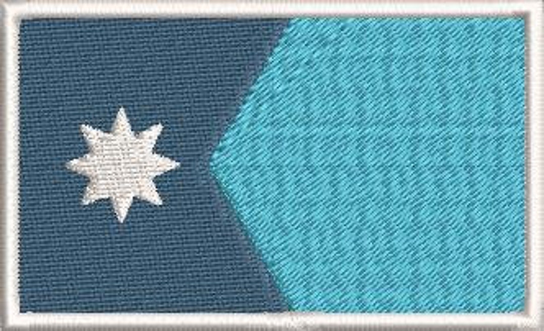 Minnesota Flag Patch, Embroidered Patch, Custom Name Embroidery, Name ...