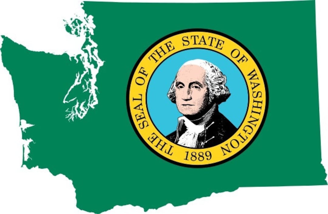 Washington Flag Map Adhesive Decal Vinyl Stickers - Etsy