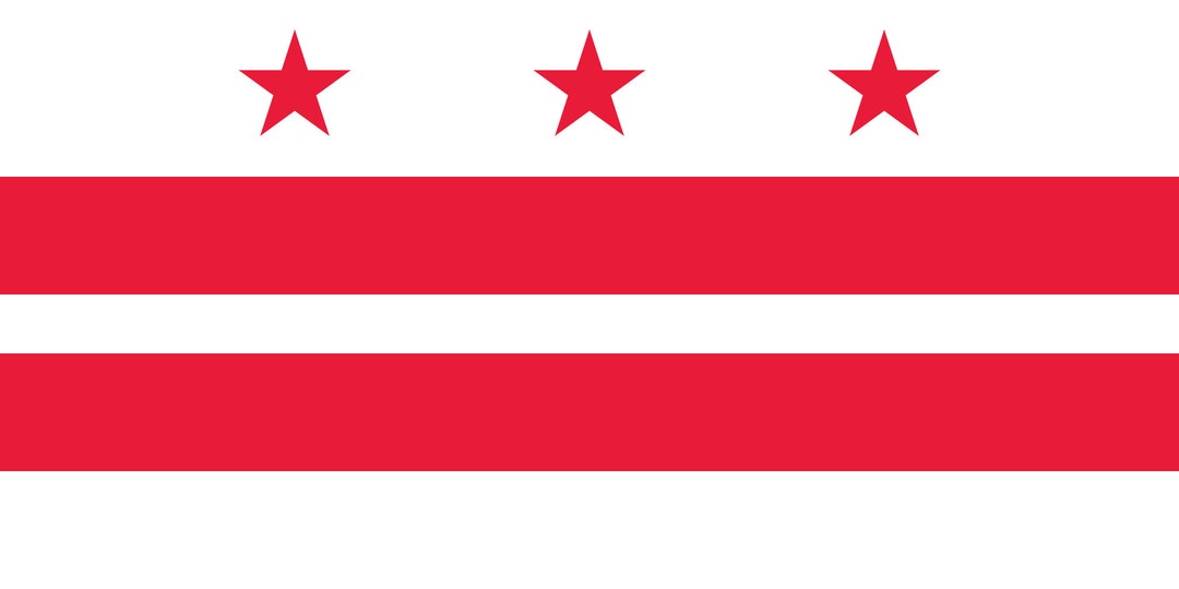 Washington DC State Flag Adhesive Decal, Vinyl Stickers - Etsy