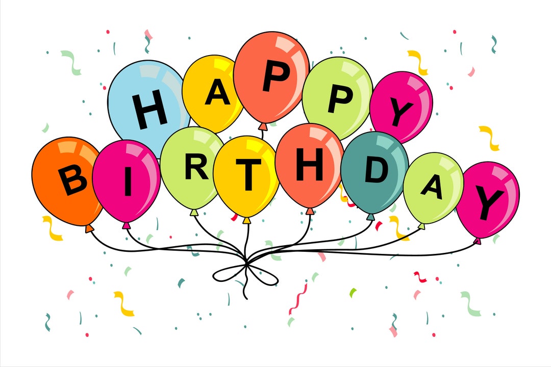 Happy Birthday Window Sticker, Window Cling - Etsy
