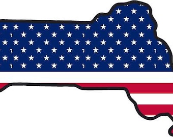 Massachusetts Flag Map Adhesive Decal | Etsy