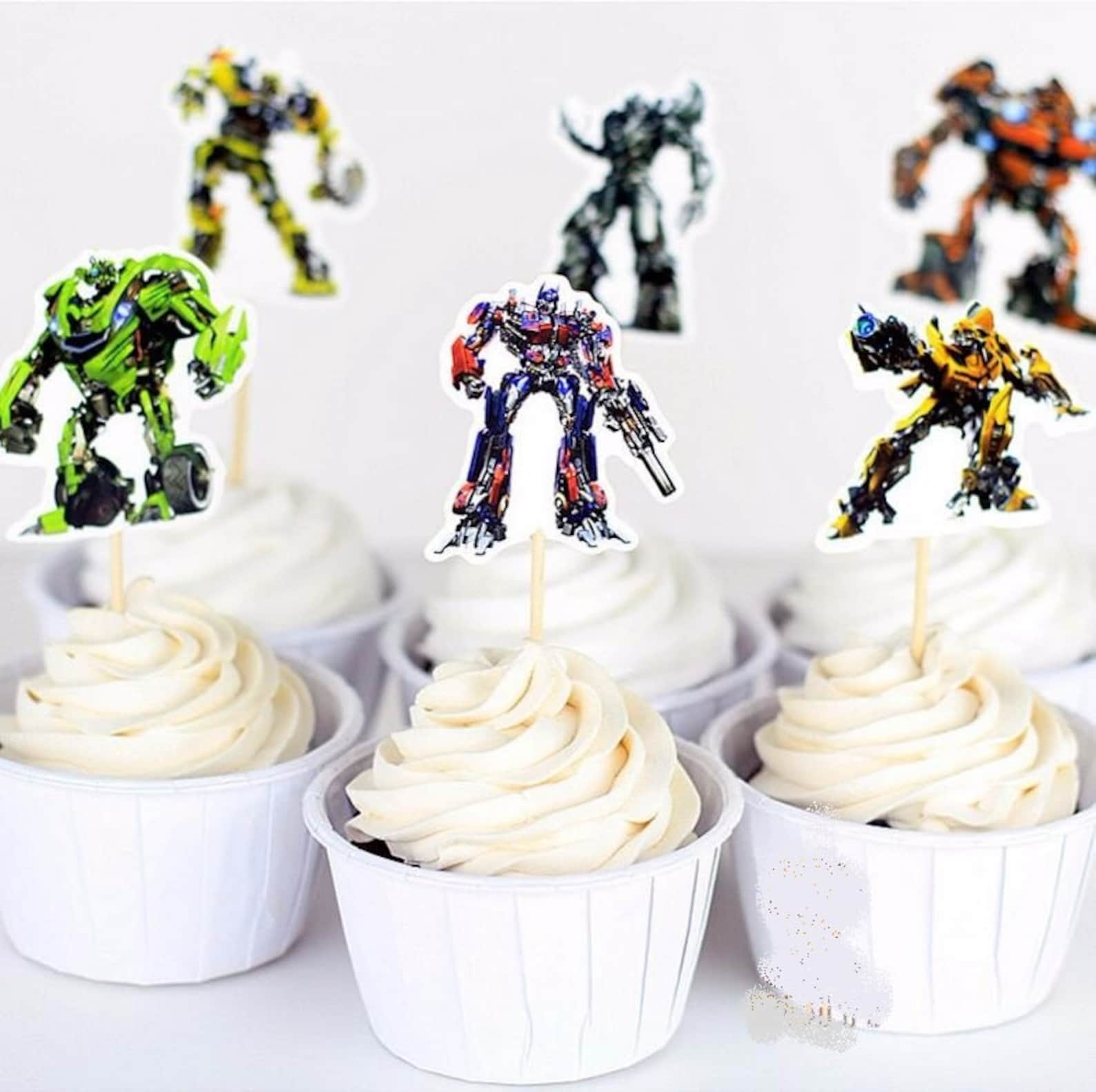 24 Pieces Transformers Cake/cupcake Toppers - Etsy