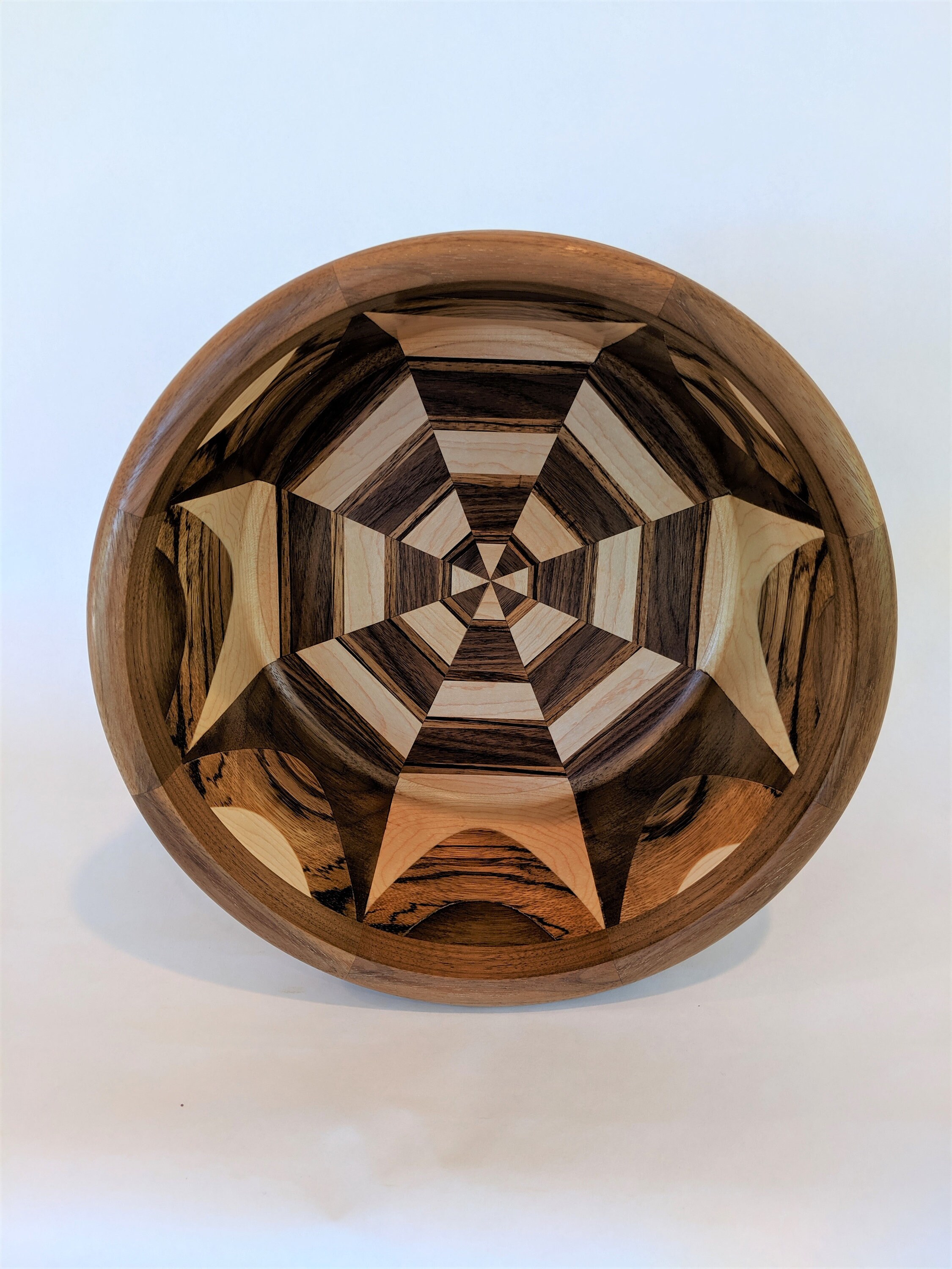 Segmented Bowl - Maple, Walnut, and Zebrawood - Etsy