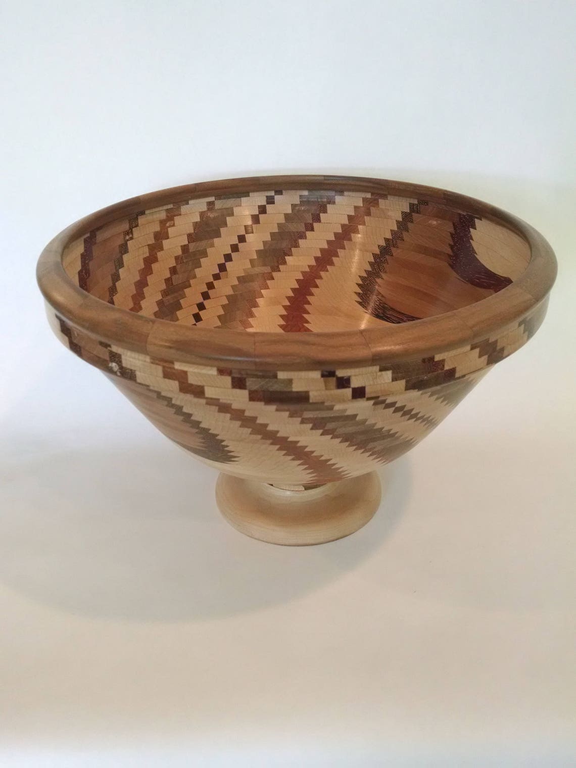 Segmented Dizzy or Vortex Bowl, Multiple Hardwoods - Etsy