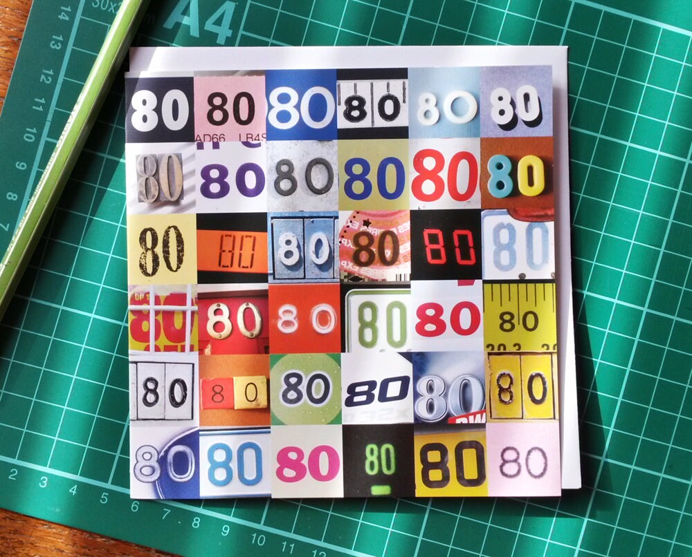 80th Birthday Card - Etsy UK