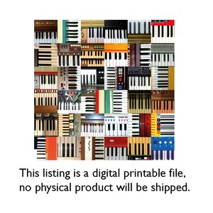 Keyboards | Vintage Keys Wall Art | Gift for Musician | Pianist Present ...