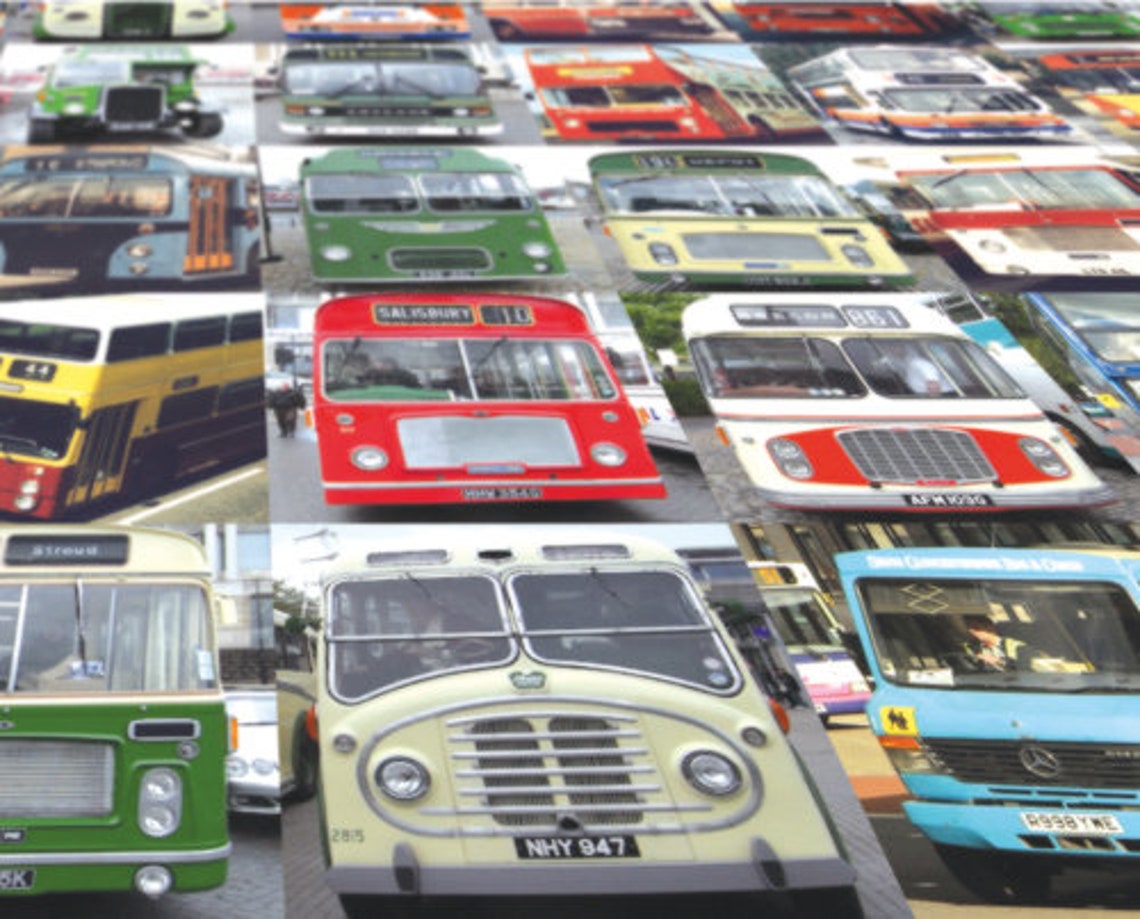 Vintage Buses Card | Etsy