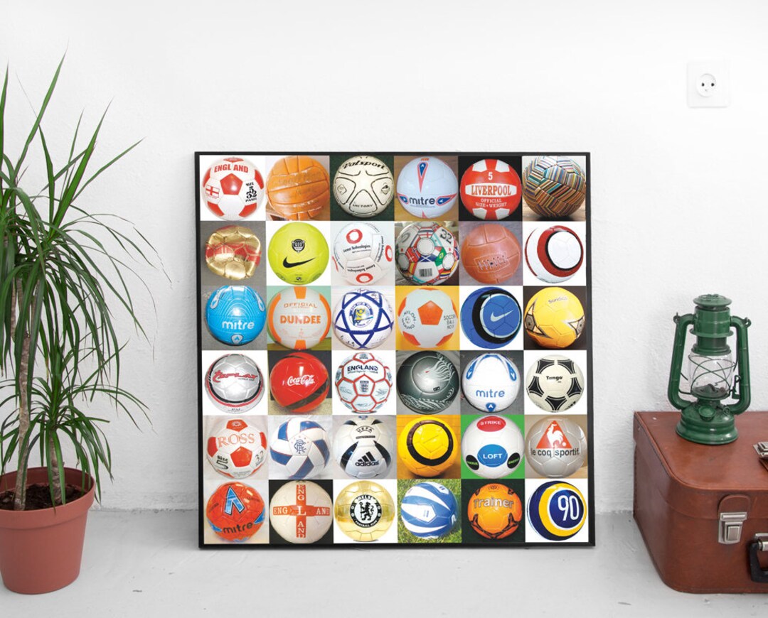 Footballs | Soccer Balls Digital Art | High Quality Printable Poster ...