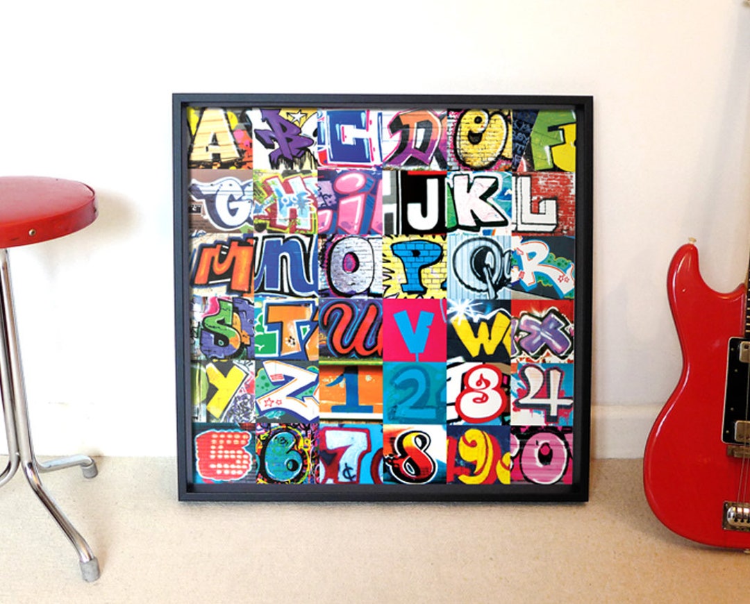 Alphabet Wall Art | ABC | 123 | Street Art | Graffiti | Digital ...