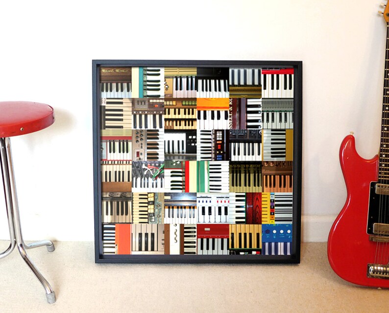 Keyboards | Vintage Keys Wall Art | Gift for Musician | Pianist Present ...