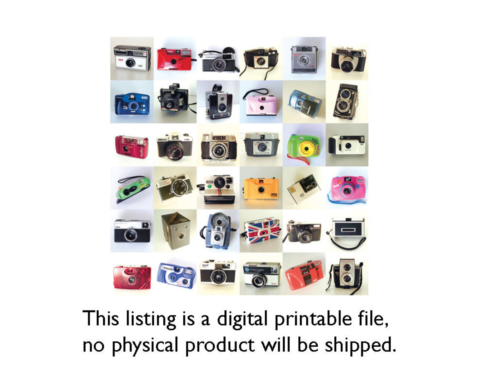 Cameras Photography Digital Art Poster Art Downloadable - Etsy