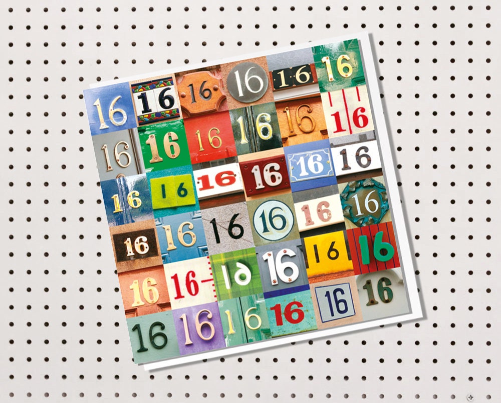 16th Birthday Card | Etsy