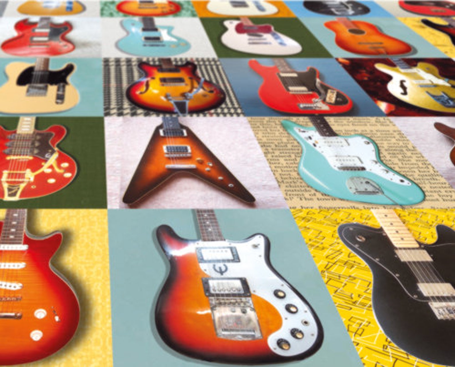 Electric Guitars Vintage Male Birthday Card - Etsy
