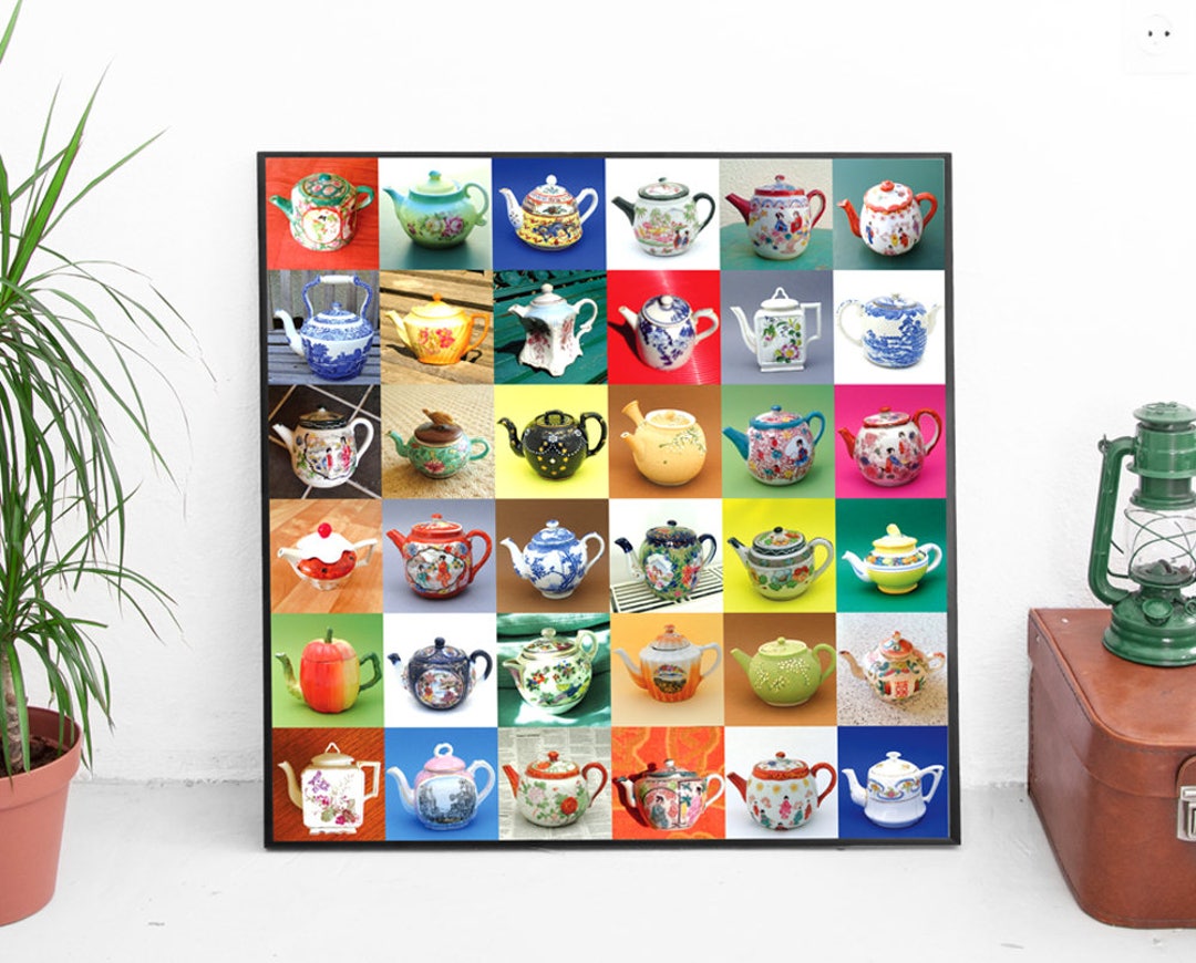 Teapots | Teapot Wall Art | Digital Art Download | Gift for Her ...