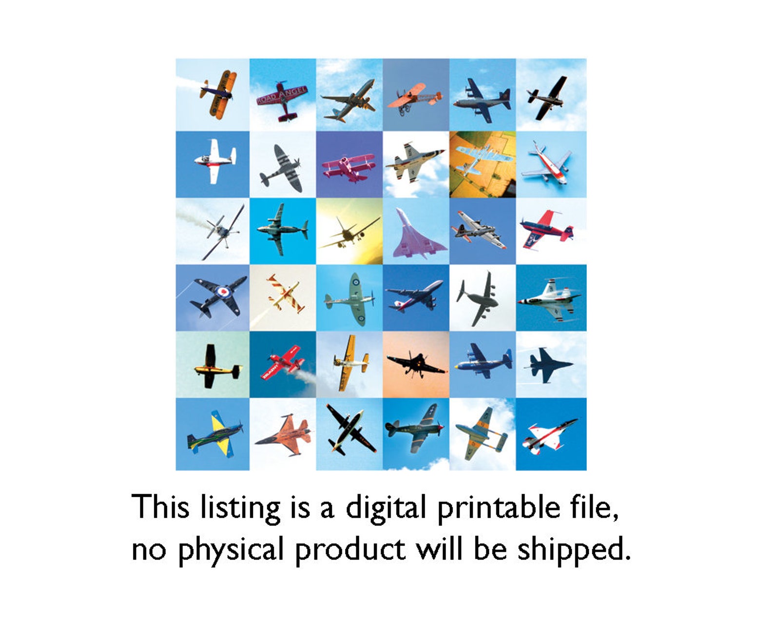 Planes Aeroplane Digital Art High Quality Printable Poster | Etsy