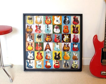 Vintage Guitar Poster - Etsy
