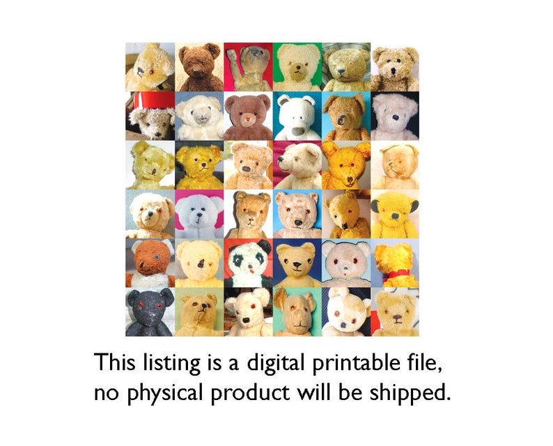 Teddies Teddy Bear Wall Decor Digital Art Teds - Etsy