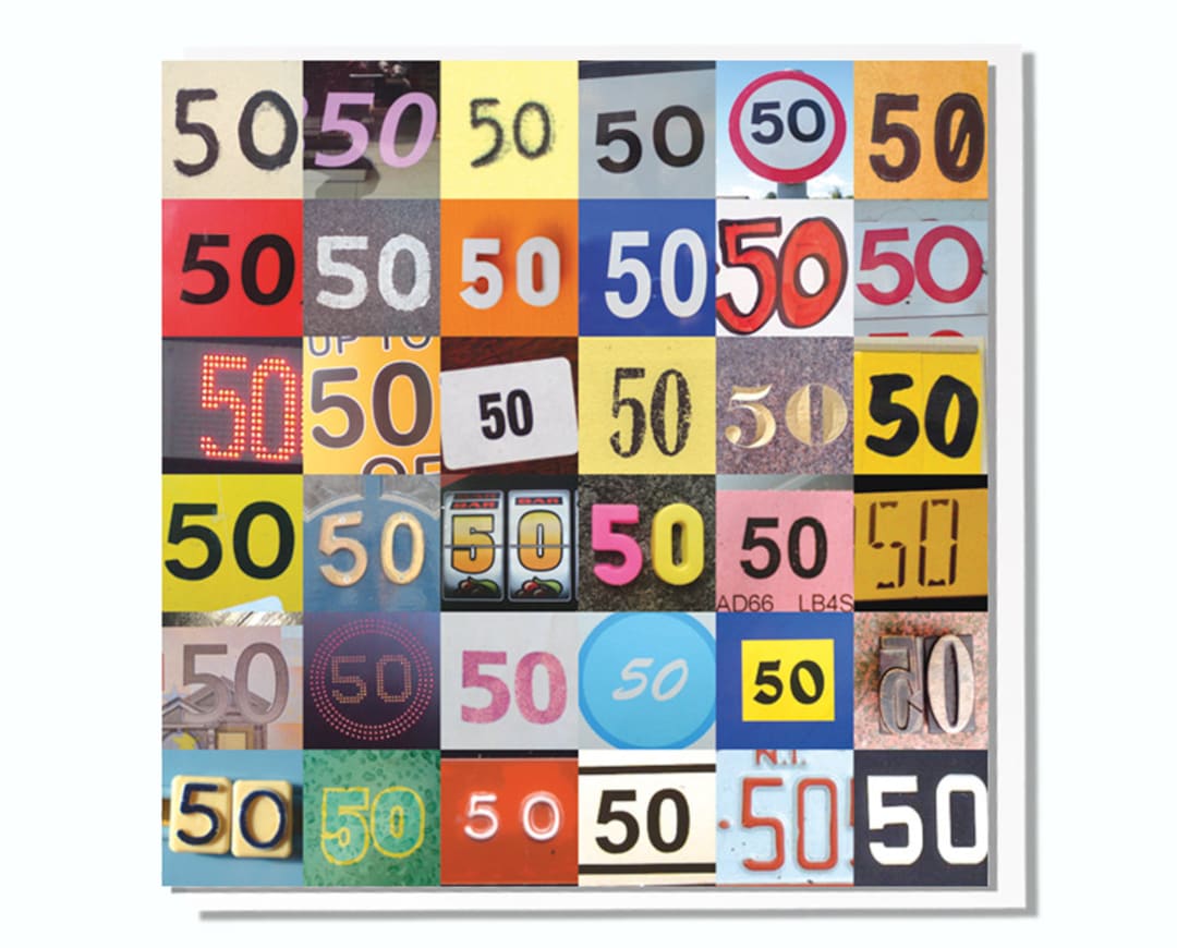 50th Birthday Card - Etsy