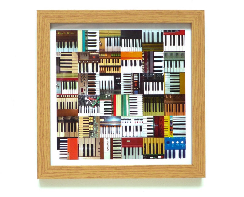 Keyboards | Vintage Keys Wall Art | Gift for Musician | Pianist Present ...