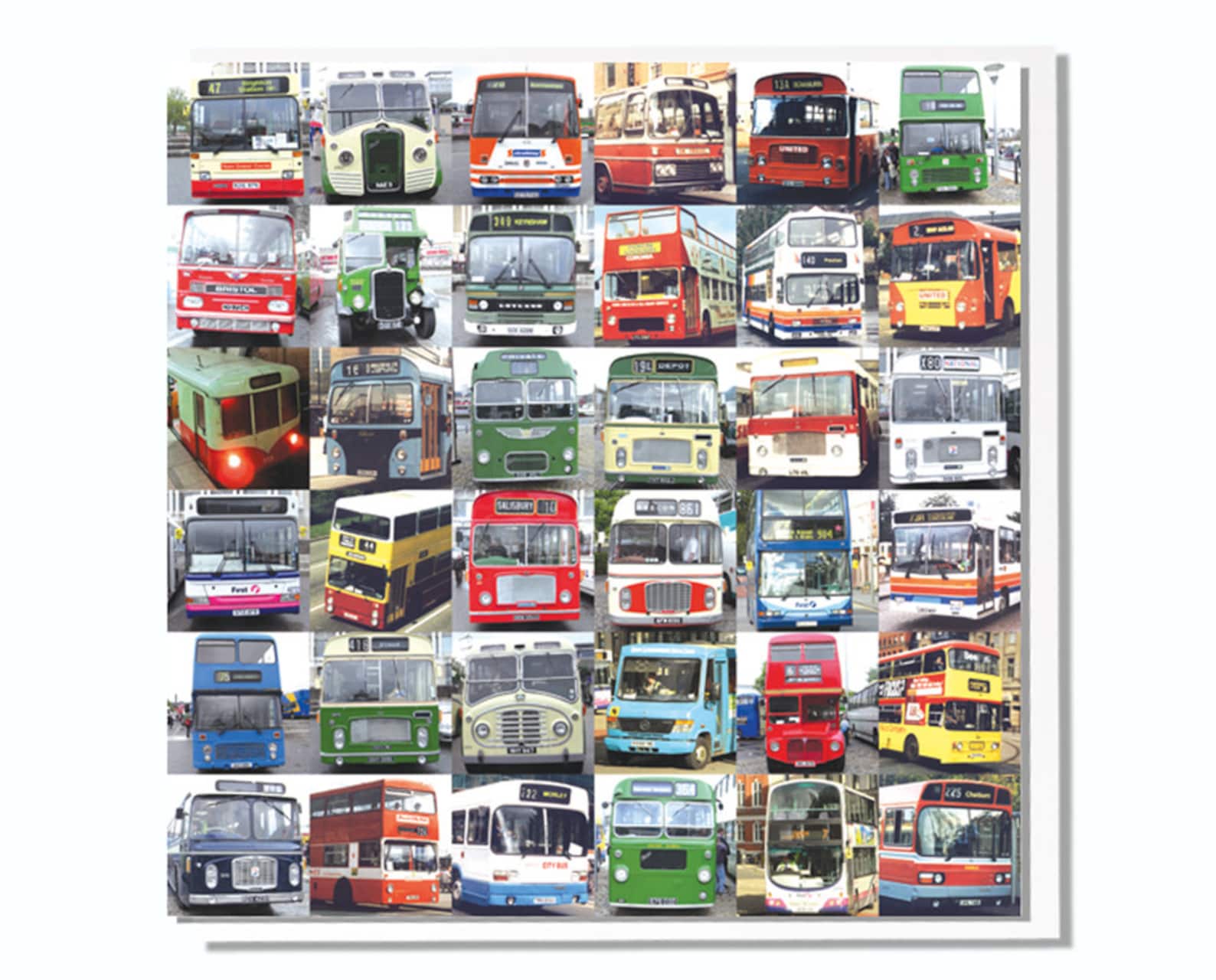 Vintage Buses Card | Etsy