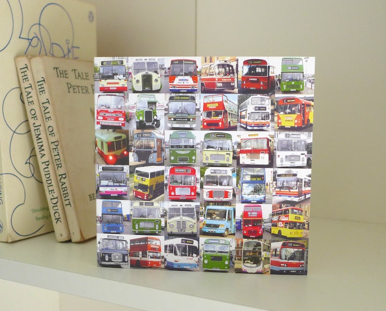 Vintage Buses Card | Etsy
