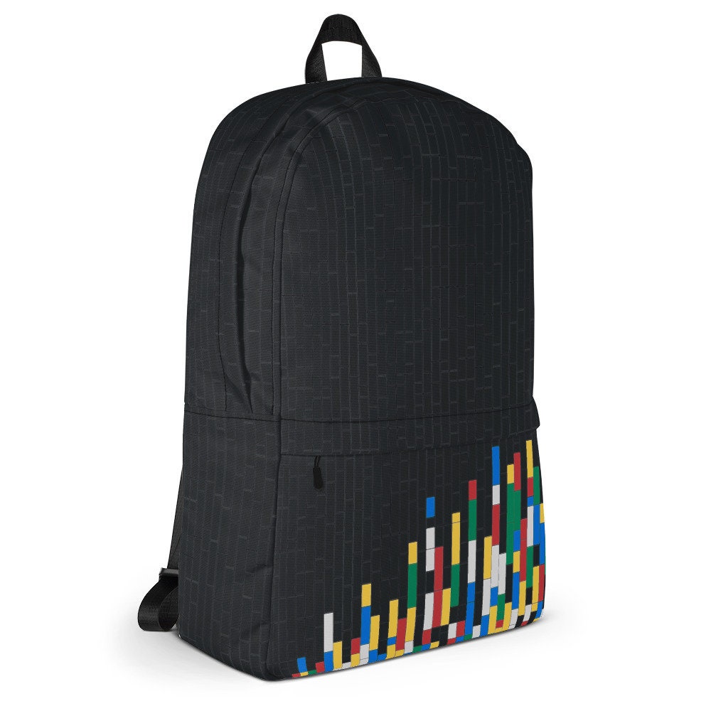 Building Blocks Backpack / Dark Grey College Laptop Backpack / Office ...