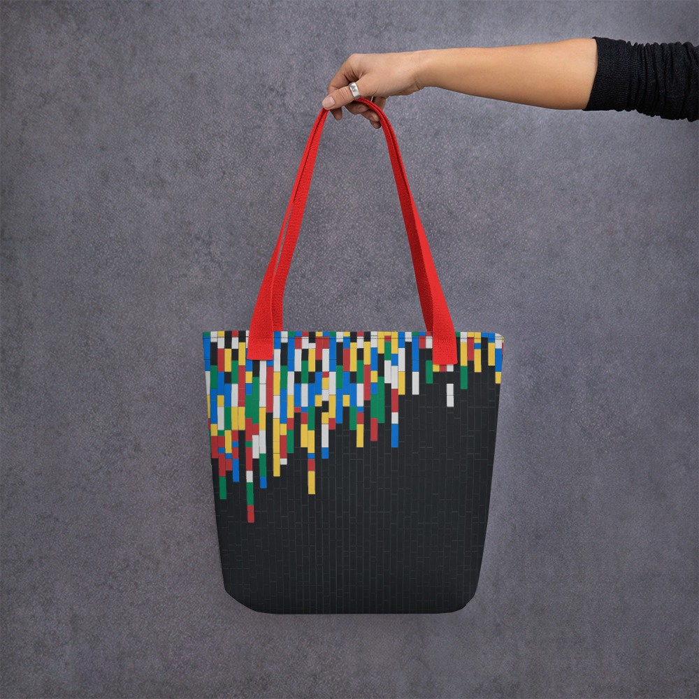 Building Blocks Tote Bags Dark Grey / Fashion Tote Bag for Women / Cute ...