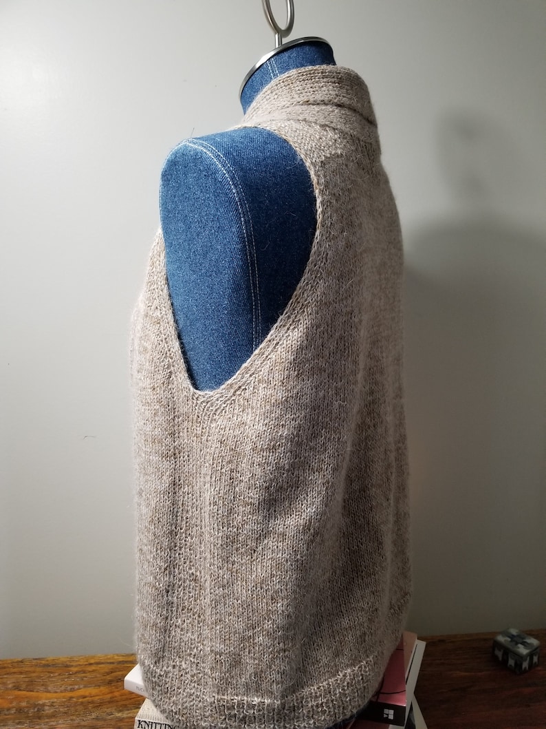 Cozy Shawl Collar Vest Flattering Pdf Knitting Pattern in 9 Sizes ...