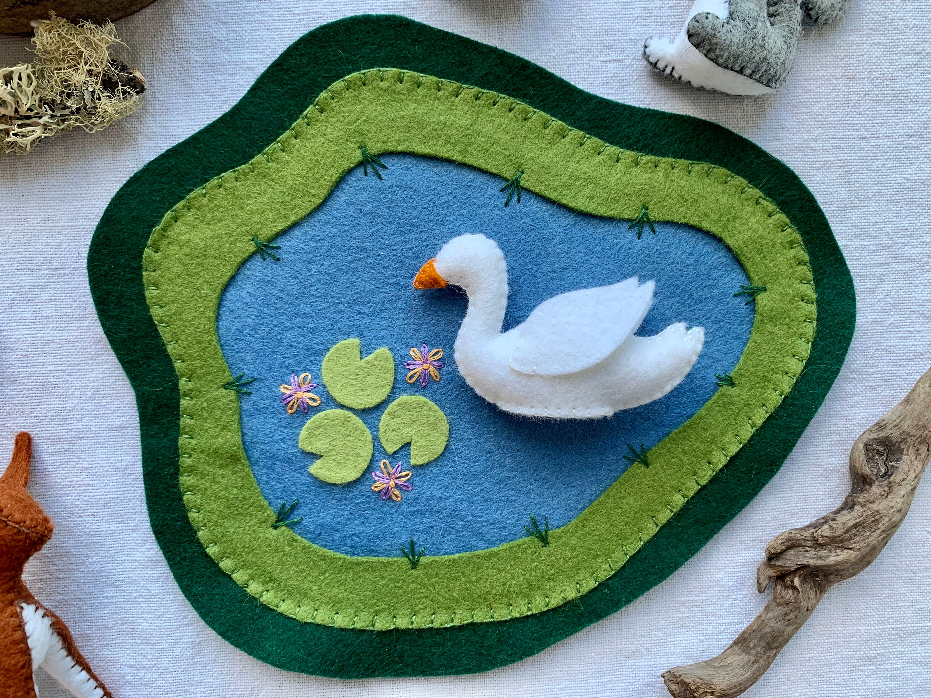 Felt Pond Scene, Pretend Play, Nature Study - Etsy
