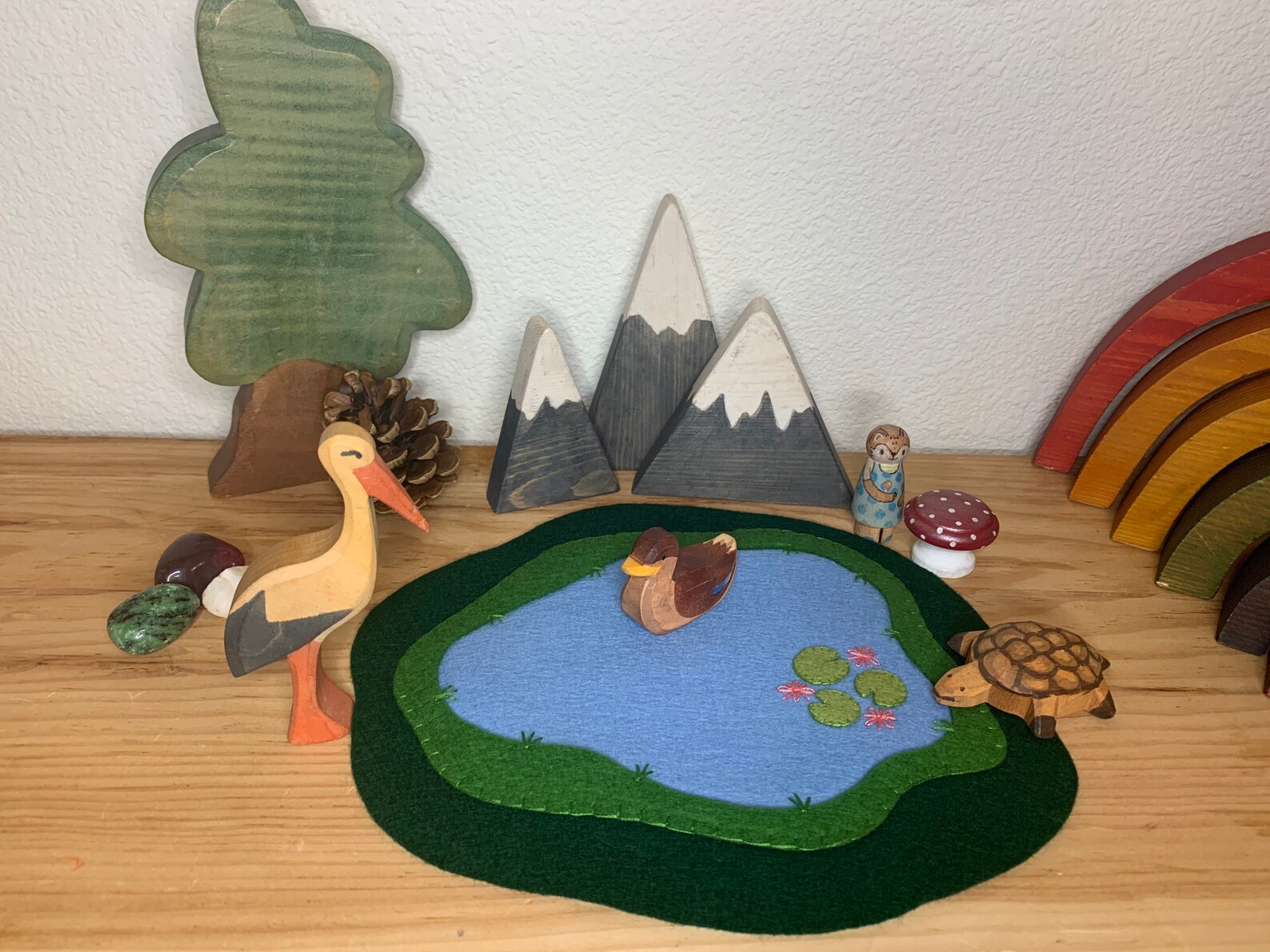Felt Pond Scene, Pretend Play, Nature Study - Etsy