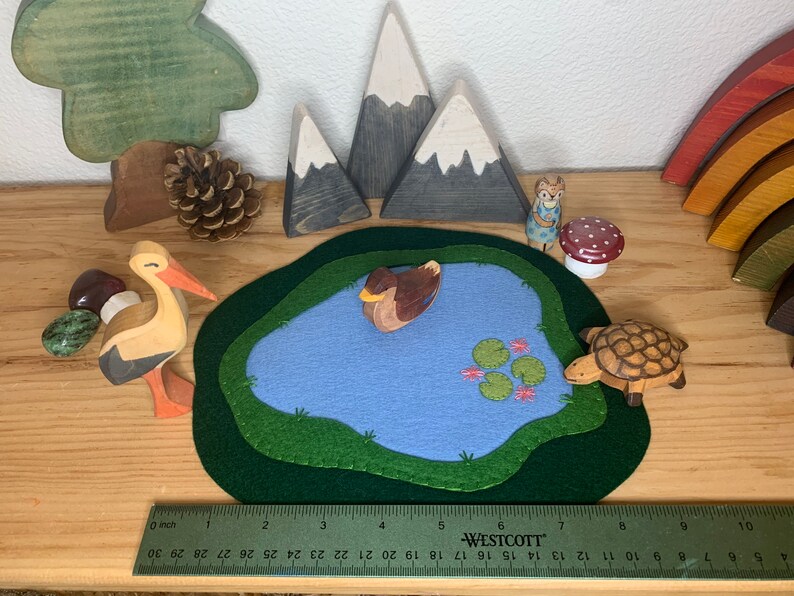 Felt Pond Scene, Pretend Play, Nature Study - Etsy