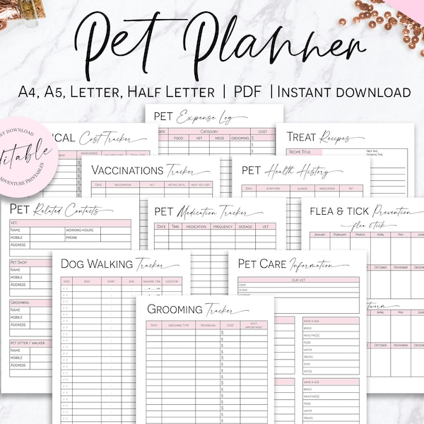 Pet Planner - Etsy