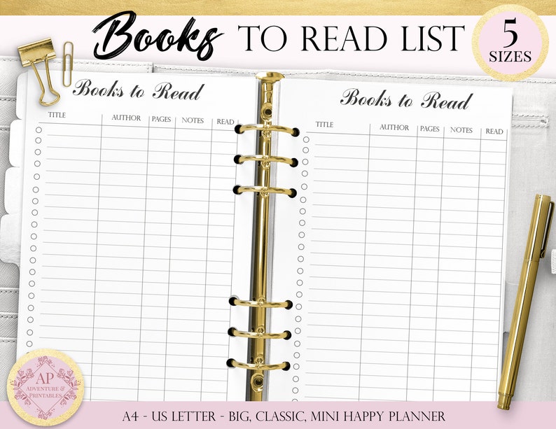 Books To Read And Reading Progress Tracker Books Tracker | Etsy