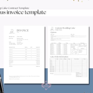Editable Wedding Cake Contract Template, Custom Wedding Cake Order Form ...