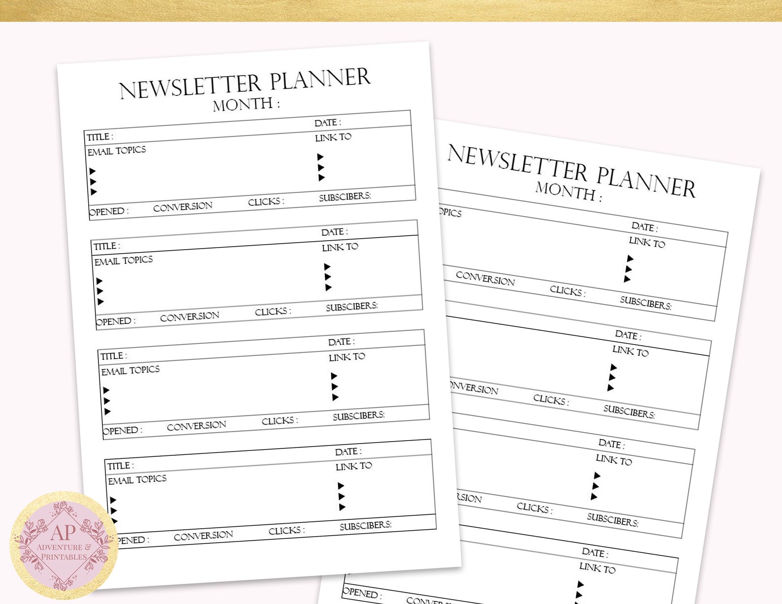 Newsletter Planner, Email Marketing Printable Planner, List Building ...