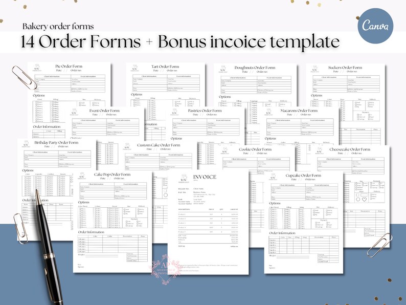 Editable Bakery Order Forms, Editable Cake Order Form, Wedding Cake ...