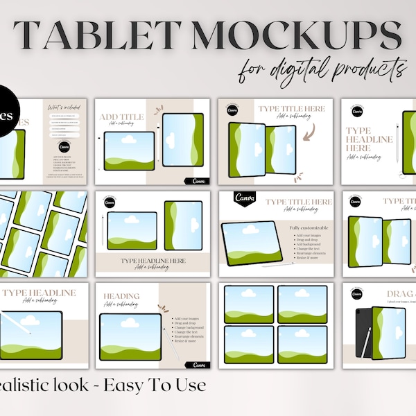 iPad Mockup Canva - Etsy