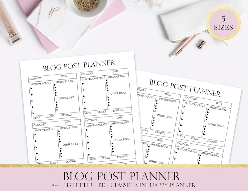 Blog Post Planner, Article Planner, Business Posts Plan, Marketing and ...