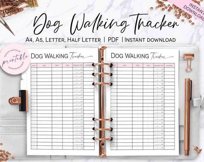 Printable Dog Walking Log Printable Family Dog Waking Schedule Pet ...