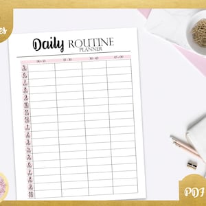 Daily Routine Planner, Detailed Daily Routine Planner, Ideal Daily ...