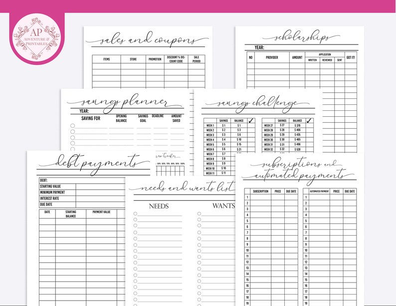 Student Finance Planner, Student Planner, Student Money Management - Etsy
