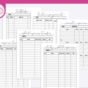 Student Finance Planner, Student Planner, Student Money Management - Etsy