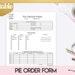 Pie Order Form, Editable Bakery Forms, Custom Pie Order Form, Pie ...