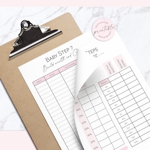 Baby Steps Progress Tracker Printable Planner Pages in A4 Ans US Letter ...