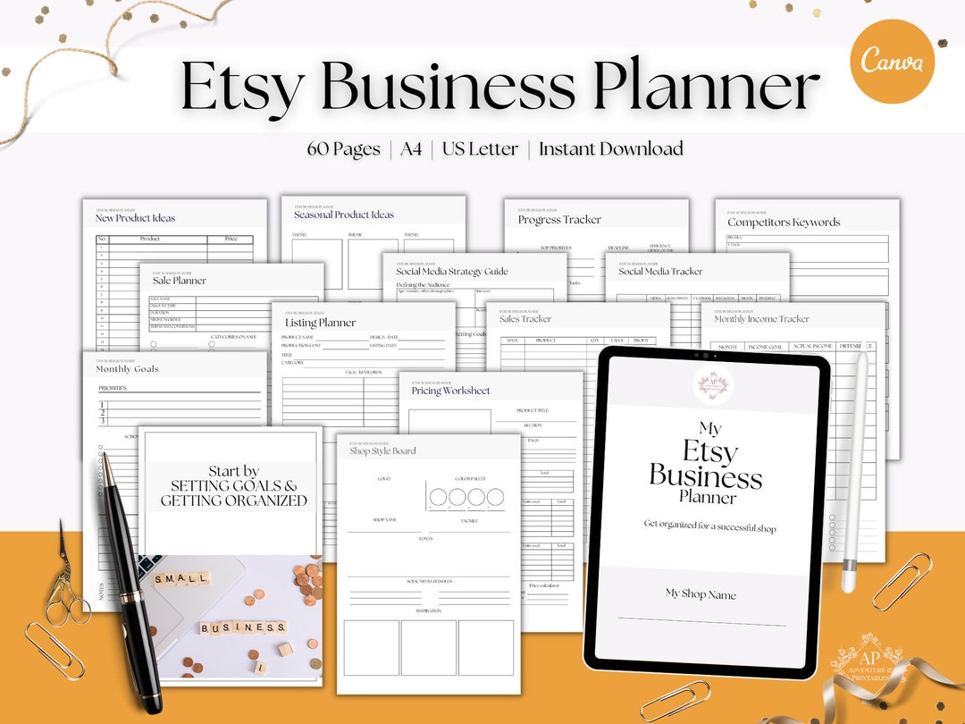 Etsy Business Planner Bundle, Etsy Shop Planner, Creative Business ...