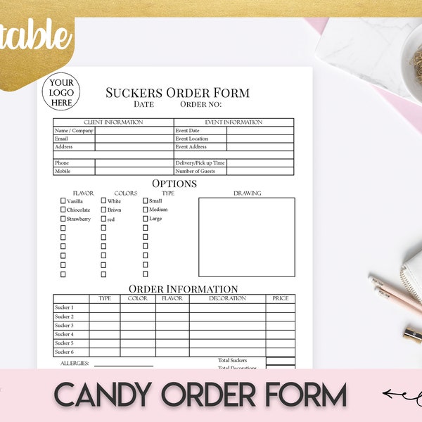 Candy Order Form - Etsy