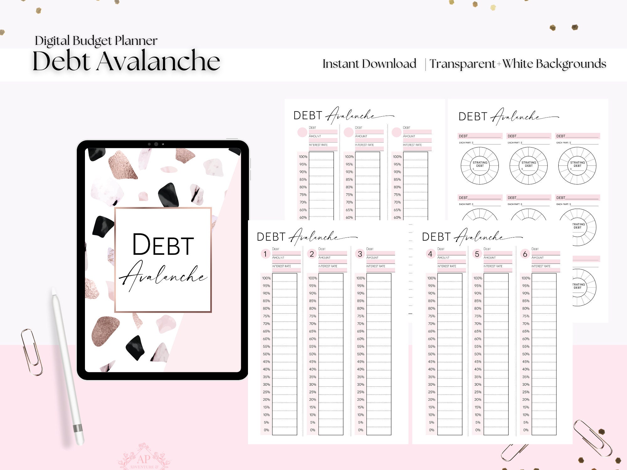 Budget Digital Planner Template, Finance Digital Planner Template ...