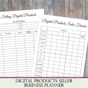 Digital Products Seller Business Planner Digital Products - Etsy