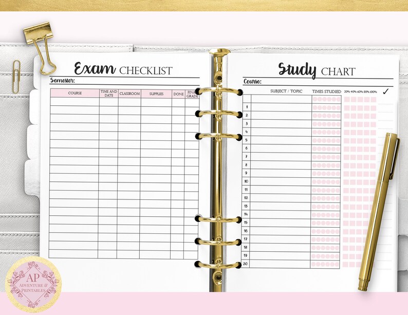 Student Exam Prep Kit Student Study Planner Learning | Etsy